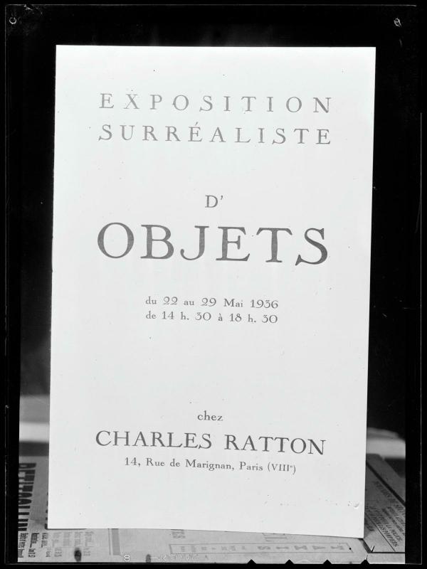 Exposition surréaliste d'objets à la Galerie Charles Ratton. Couverture ...