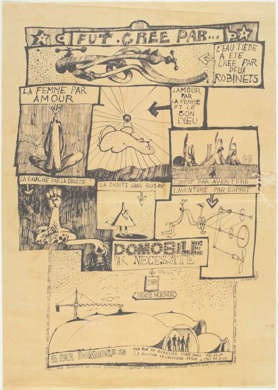 Affiche réalisée pour les voeux de 1974 - Centre Pompidou