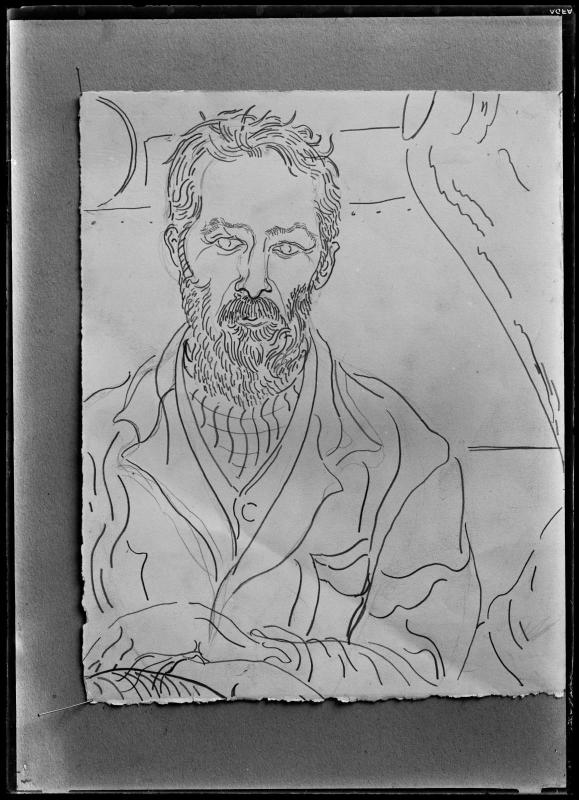 Portrait de Brancusi par Annie Harvey, vers 1934 (Dessin) - Centre Pompidou