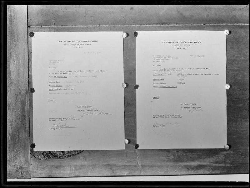 Reproductions de documents administratifs. (Documents bancaires ...